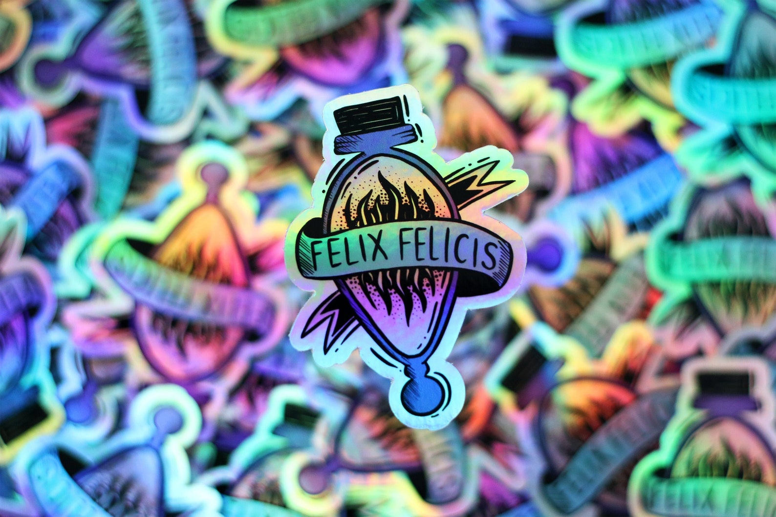 Felix Felicis Holographic Sticker Elixir, Felix Felicis Potion Holo ...