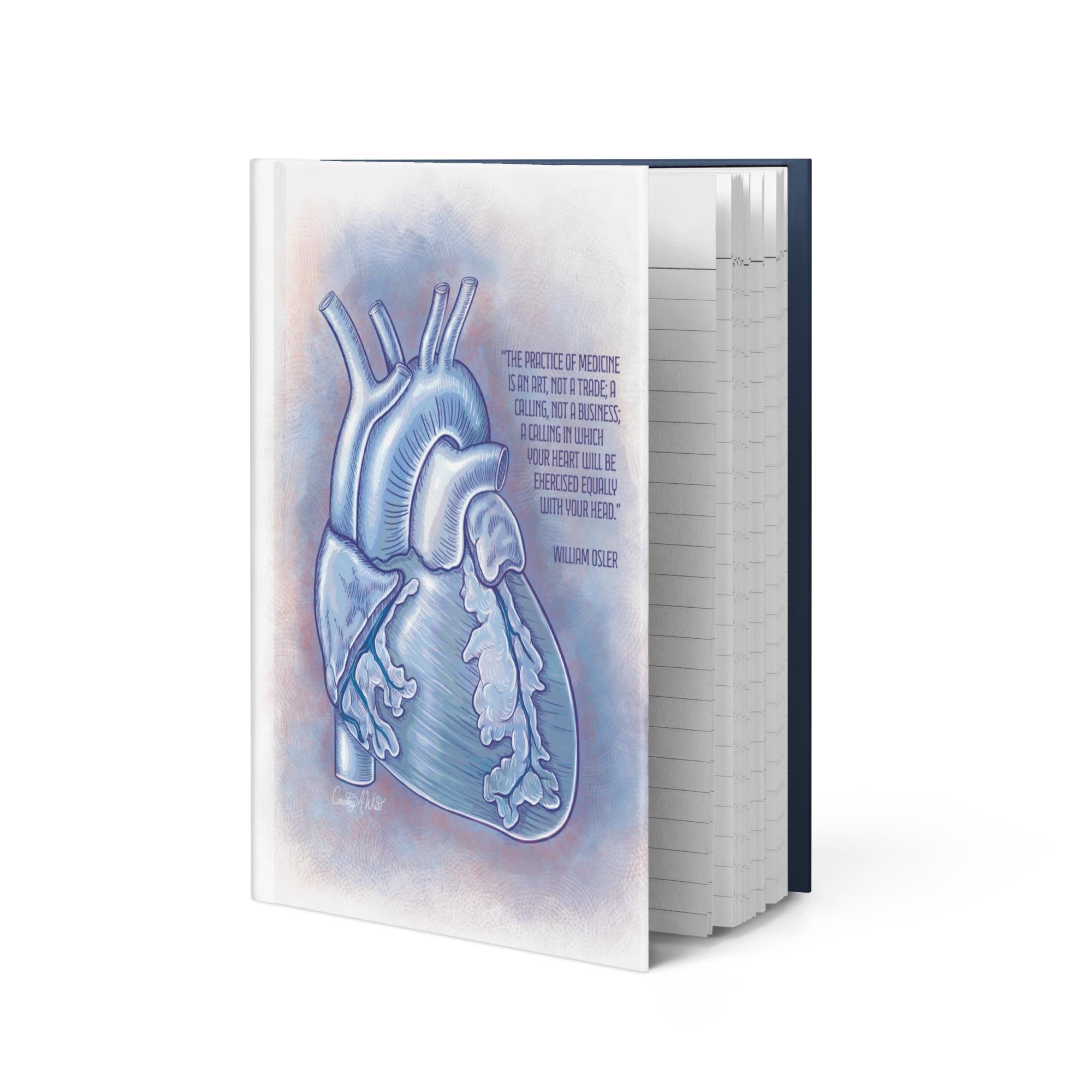 Human Heart Anatomy Journal With Quote, Hardcover Medical Notebook ...