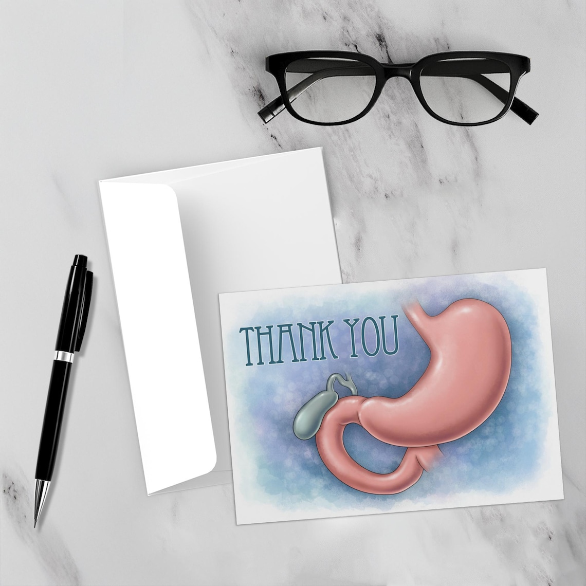 Thank You Card for GI Doctor, Healthcare Greeting Card, Stomach ...