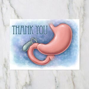 Thank You Card for GI Doctor, Healthcare Greeting Card, Stomach ...