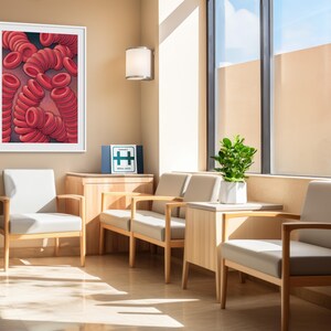 Red Blood Cells Art Print, Medical Illustration Wall Decor, Hematology ...