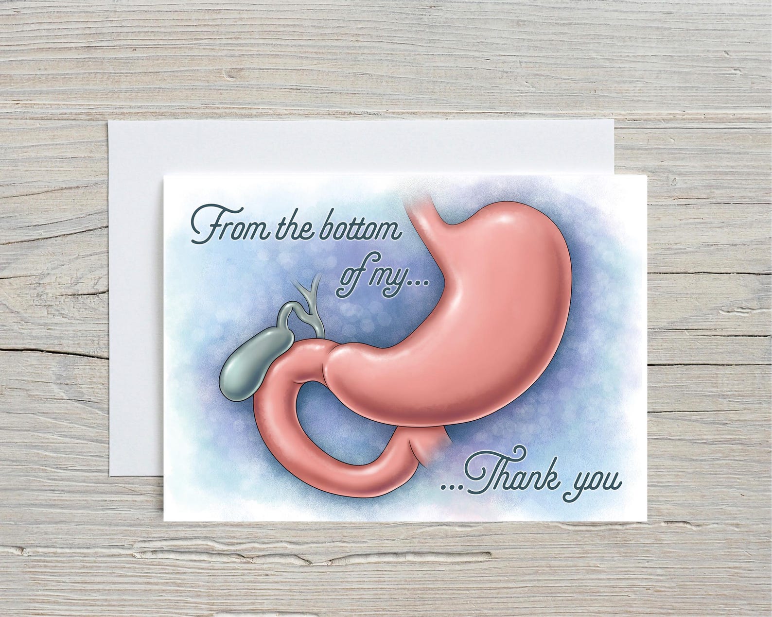 Thank You Card for GI Doctor, Funny Medical Greeting Card, Stomach ...