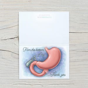 Thank You Card for GI Doctor, Funny Medical Greeting Card, Stomach ...