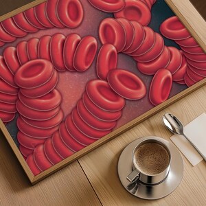 Red Blood Cells Art Print, Medical Illustration Wall Decor, Hematology ...
