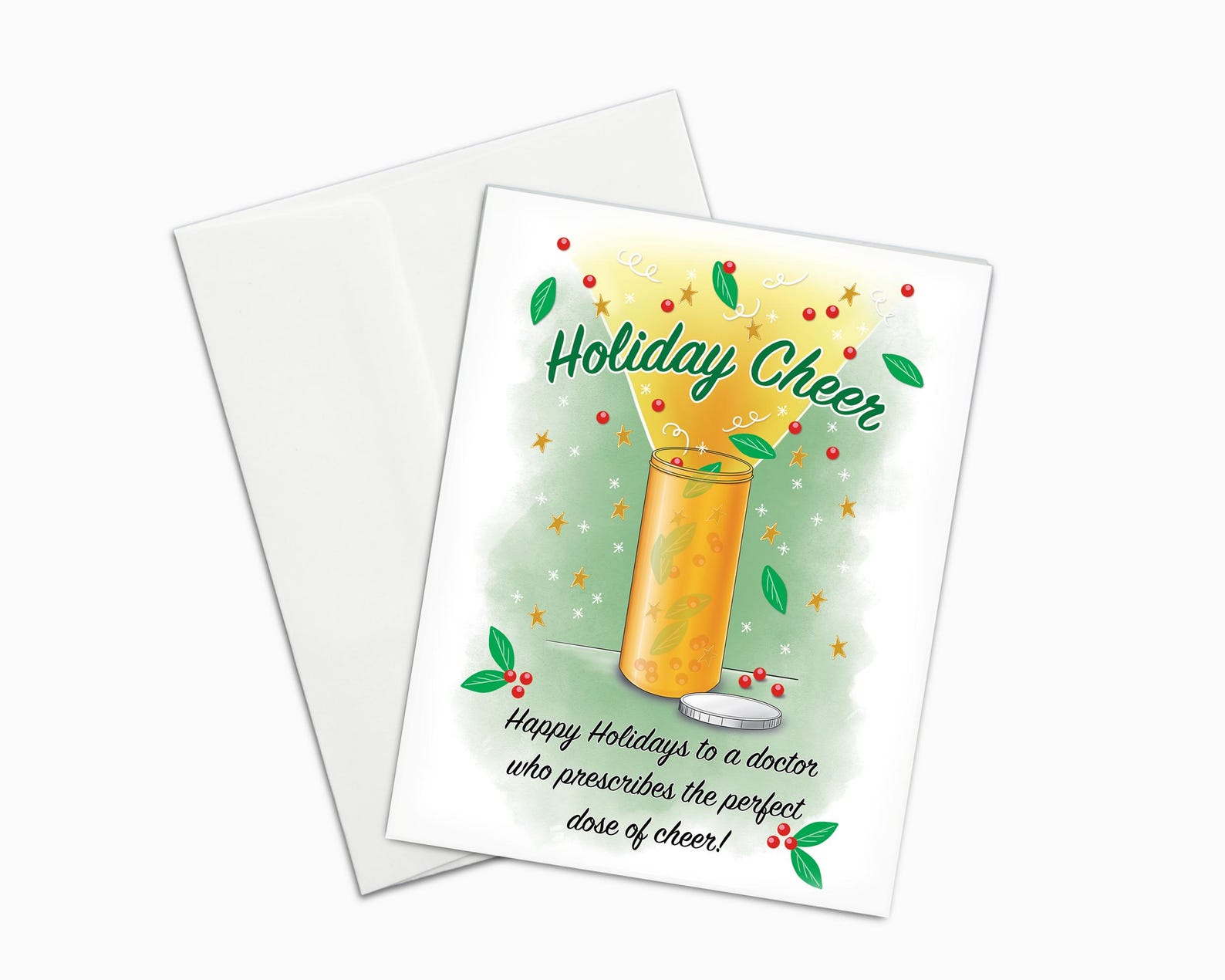 Holiday Cheer Holiday Card for Doctor, Funny Holiday Greeting Card for ...