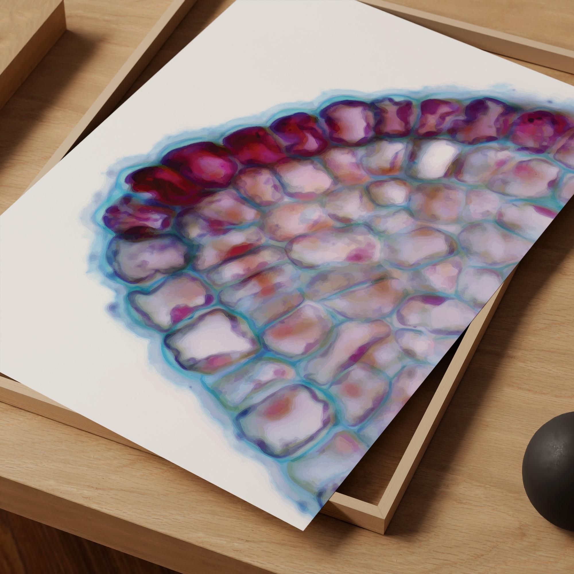 Winter Jasmine Leaf Micrograph Poster, Botanical Art Print, Microscopic ...