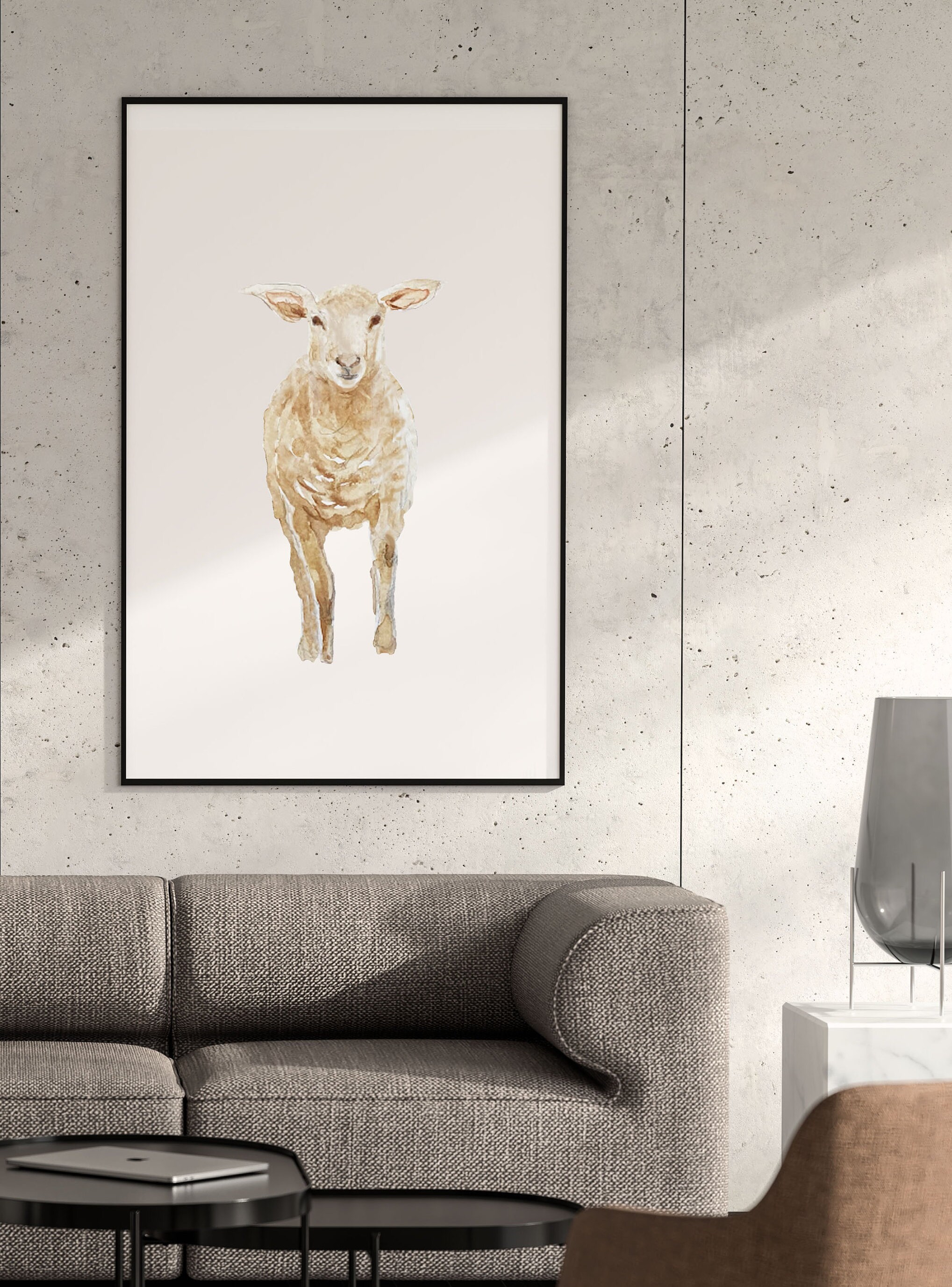 Sheep Art Painting Sheep Art Print Sheep Print Sheep Watercolour ...