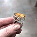 Natural Baltic Amber Silver Coctile Ring, Stunning Large Cognac Amber ...