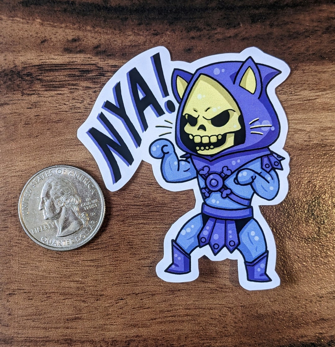 NYA! Skeletor Chibi Vinyl Sticker 2" X 3.5" He-man Masters of the ...