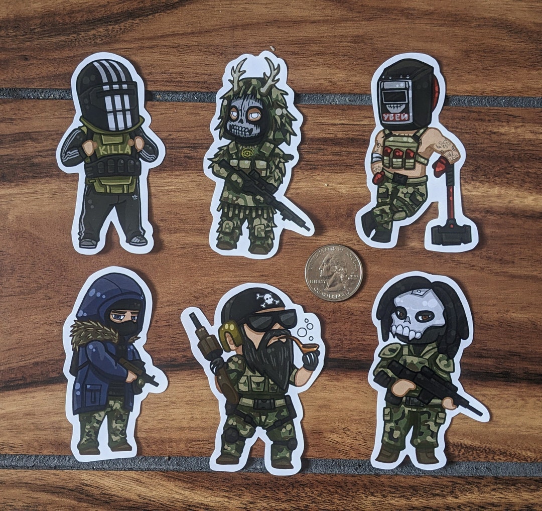 Boss Bros - Escape From Tarkov Chibi Sticker Pack Set of 6 - Etsy
