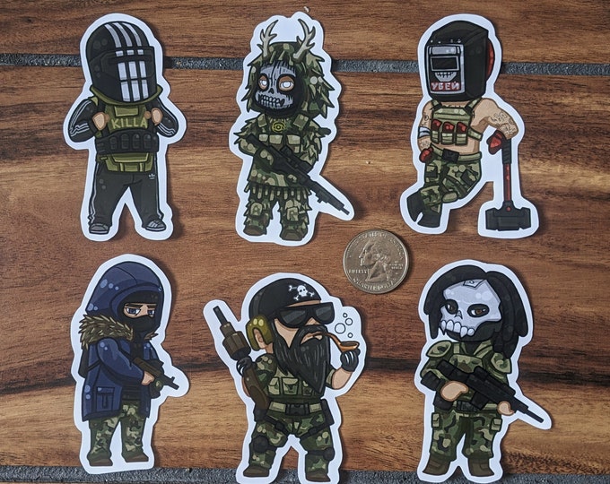 Escape From Tarkov Killa Chibi Figure Red Keycard Custom Made 10CM Tall ...