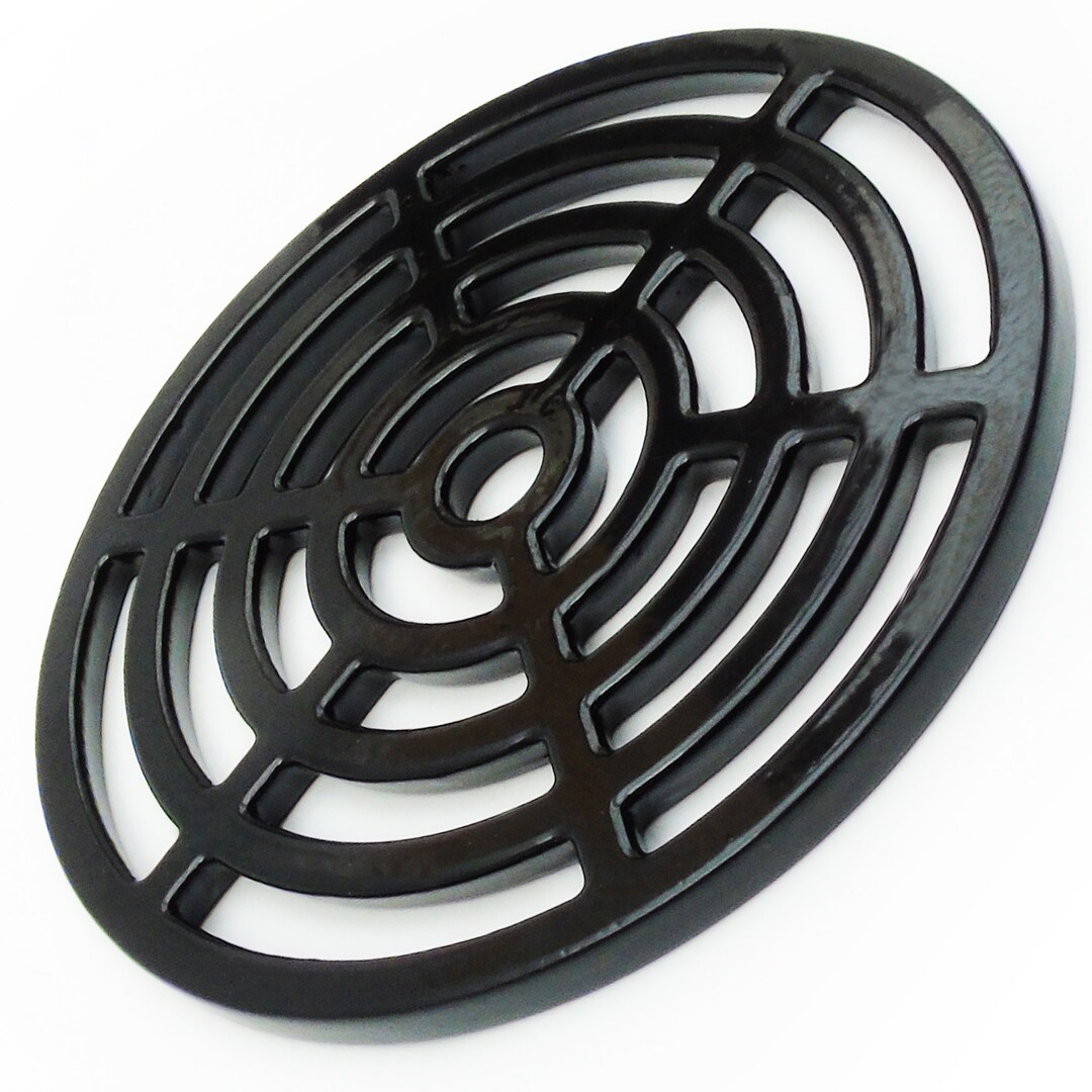 Jones & Grey Modern Design Cast Metal Drain Cover Gully Grid Black 7 ...