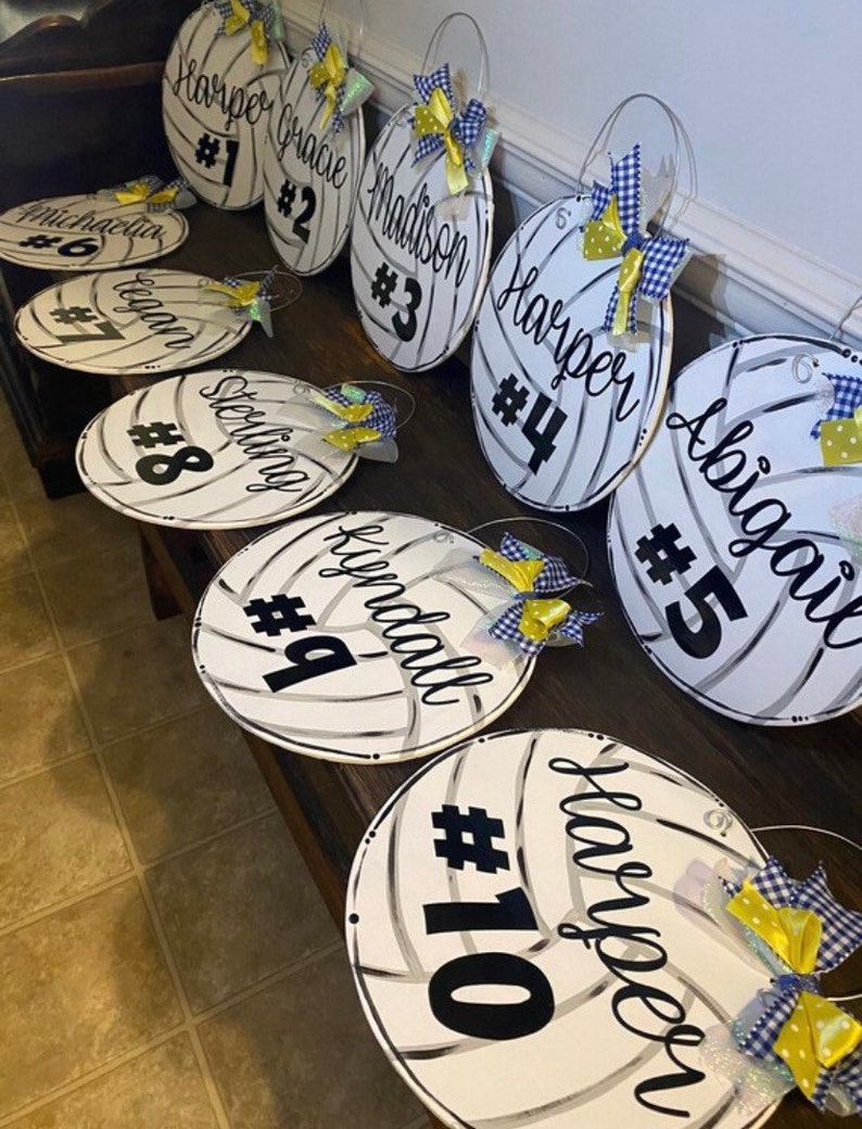 Volleyball Locker Sign, Mini Door Hanger, Coach Gift, Senior Gift, or ...
