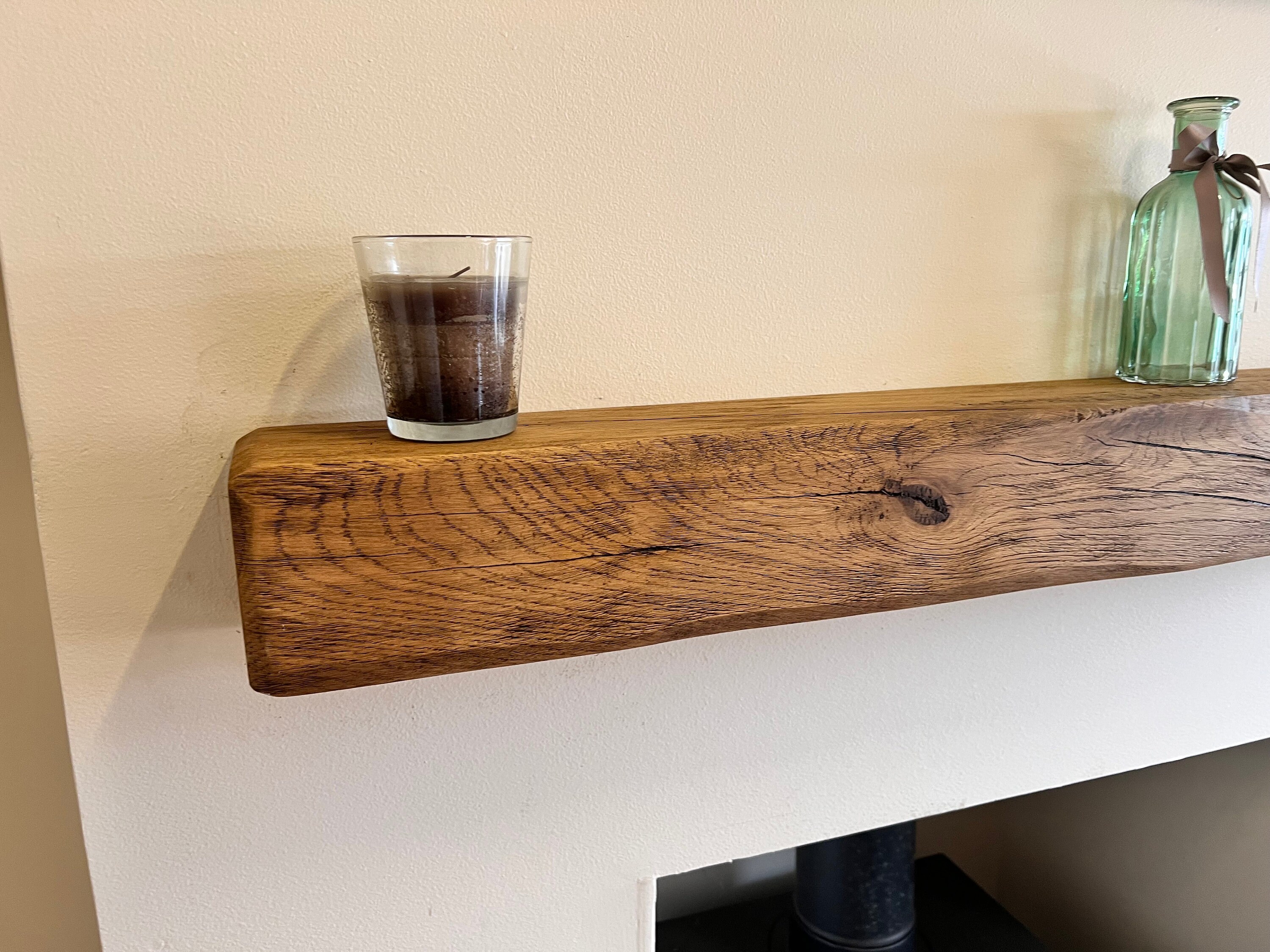 10cmx 10cm Solid Oak Mantel Beam Farmhouse Fireplace Shelf Wooden ...