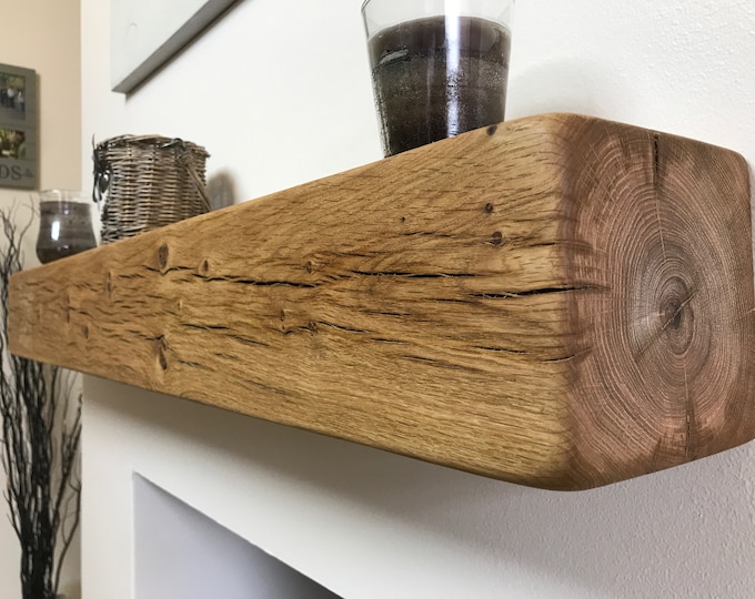 12cmx 12cm Solid Oak Mantel Beam Modern Fireplace Shelf Wooden ...