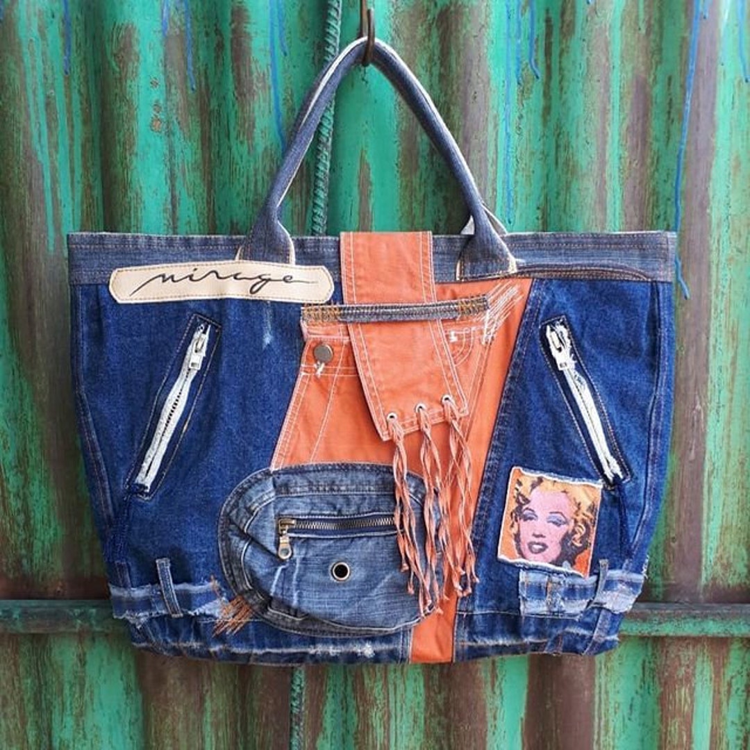 Women's Denim Bag Made of New Jean - Etsy