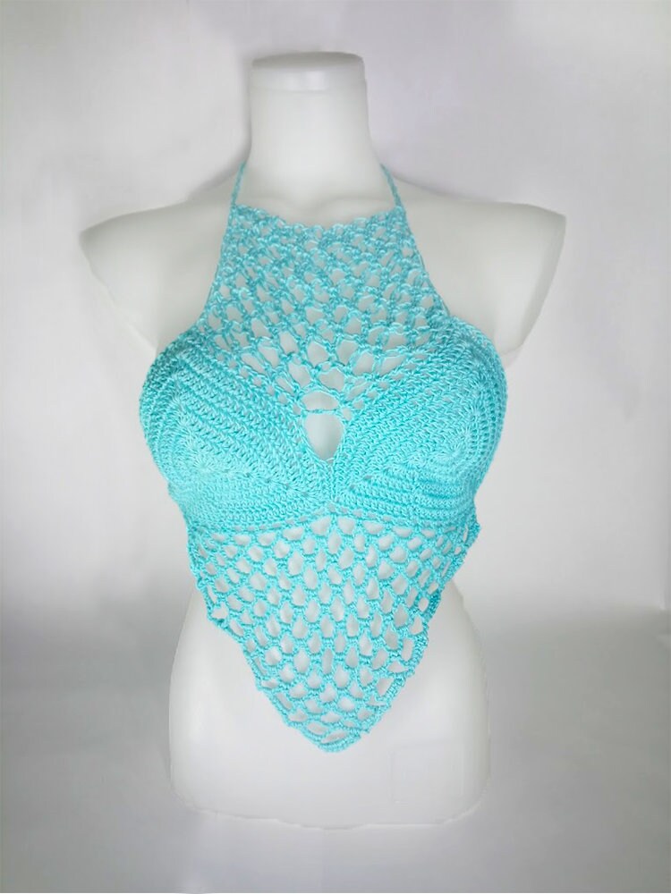Tuquoise Crochet Bustier (S Size and Made to Order is Available!) - Etsy
