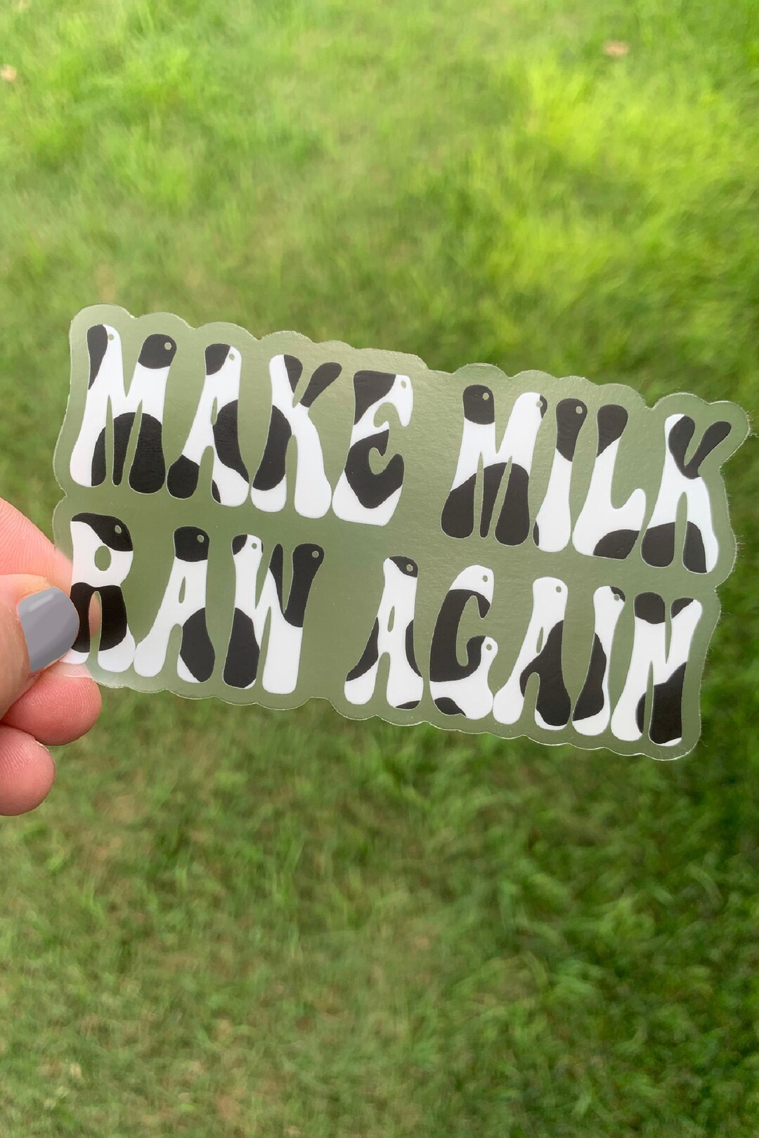 Make Milk Raw Again Sticker, Raw Milk Sticker, Carnivore Sticker ...