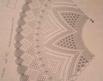 Bobbin Lace Pattern-small Fan ( 4 Cm X 2 Cms )-reference V3009 - Etsy