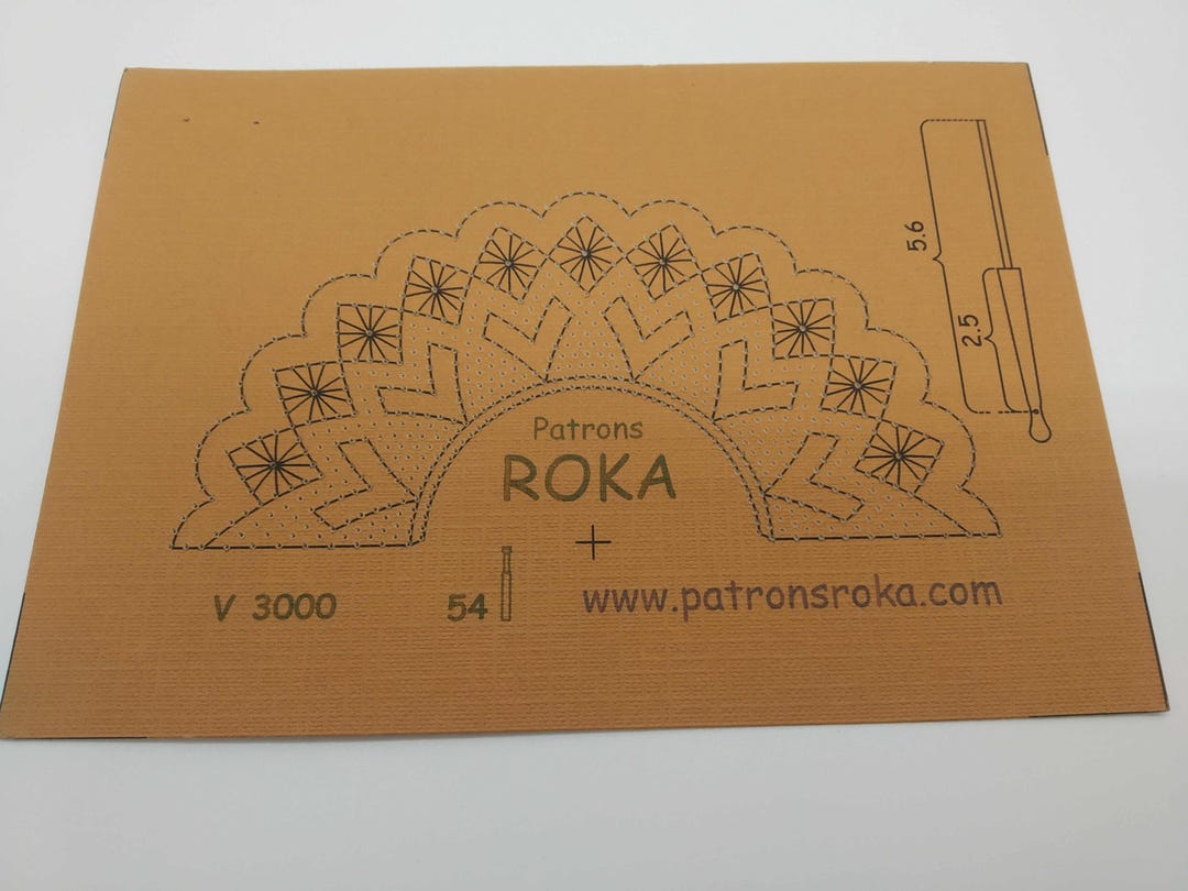 Bobbin Lace Pattern-small Fan ( 5,6 Cm X 2,5cms )-reference V3000 - Etsy