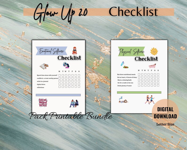 Self-care Checklist for Organizing Mental Health and Wellness. Daily ...