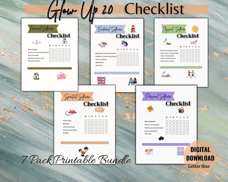 Self-care Checklist for Organizing Mental Health and Wellness. Daily ...