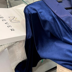 Mens Navy Blue Personalized Velvet Robe,man Luxury Robe, Men Robe ...