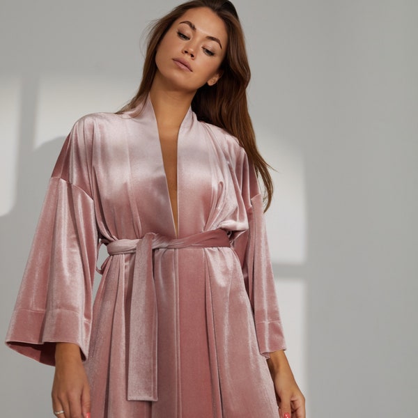 Silk Velvet Robe - Etsy