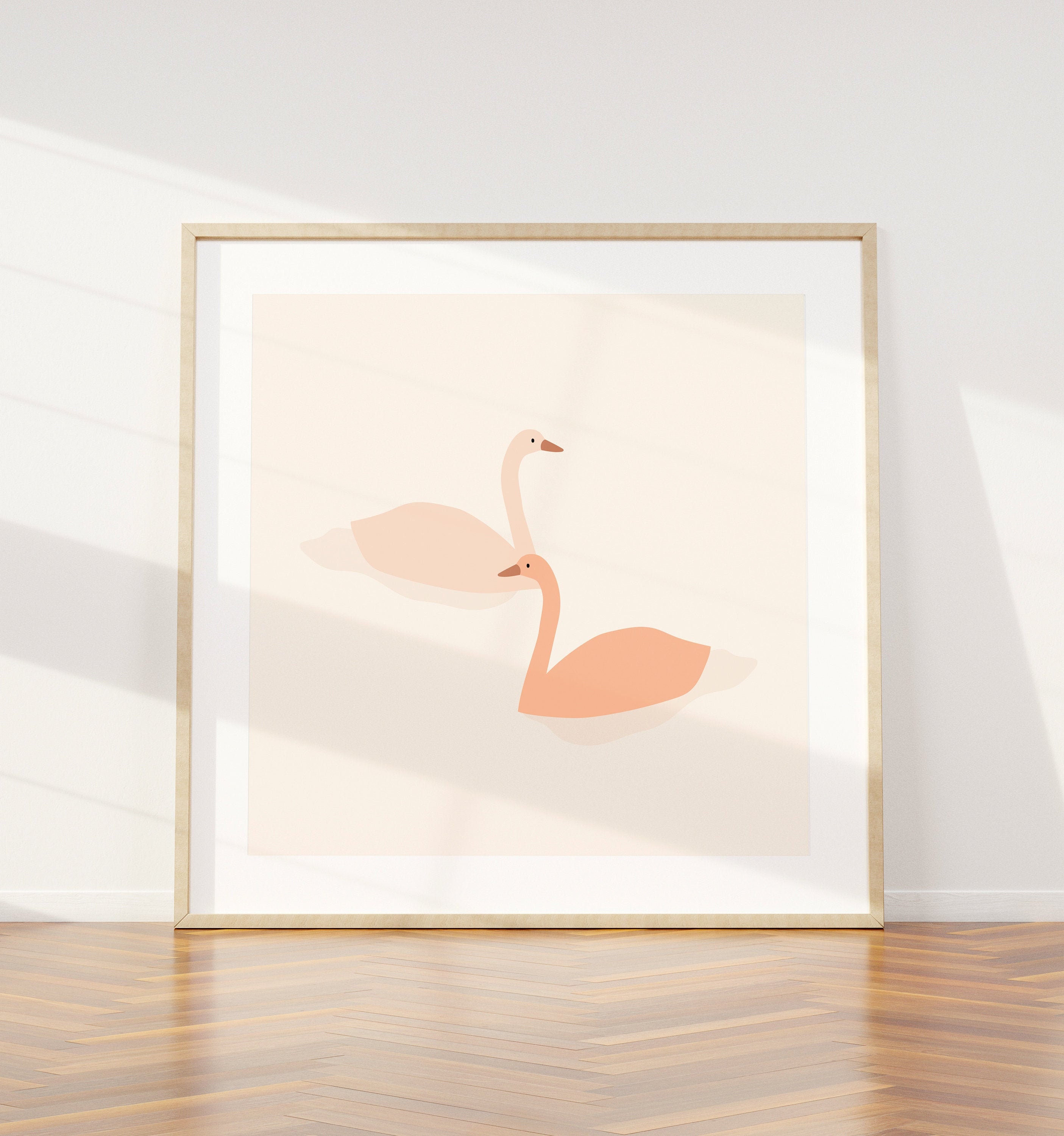 Swans Minimalist Printable Wall Art Instant Download | Etsy