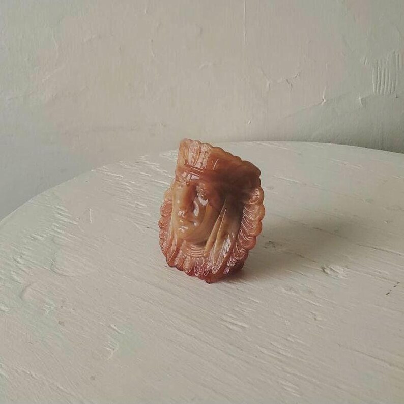 Vintage Pisello Art Glass Native American Indian Toothpick Holder 1983 ...