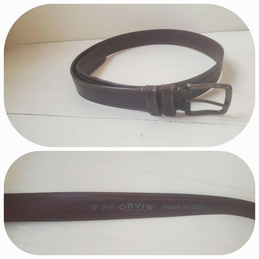 Orvis Bridle Belt 36 USA Made Leather Dark Brown 34HR Menswear Mens - Etsy