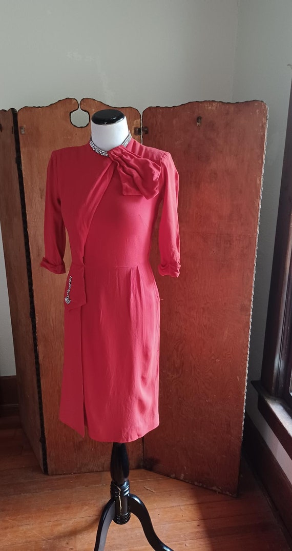 1940s vintage tomato red - Gem