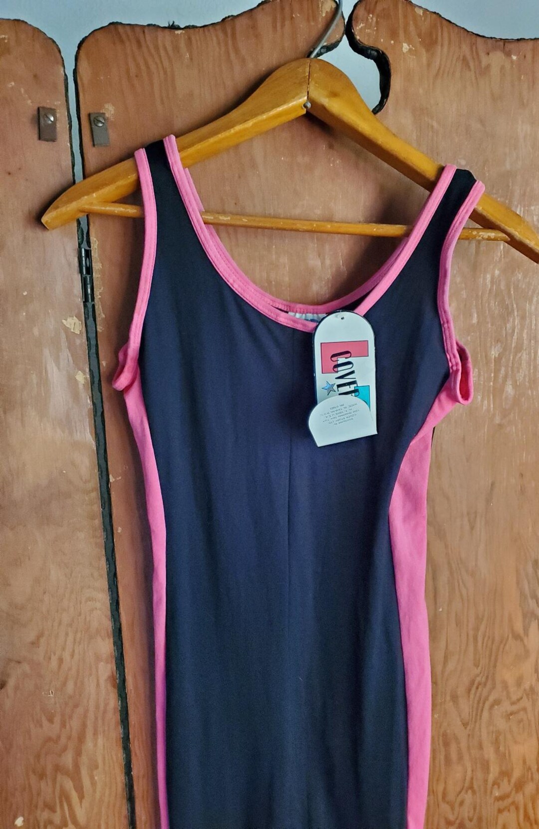 80s Aerobics Unitard NOS Cat Suit Barbie Hot Pink Jazzercise Black ...