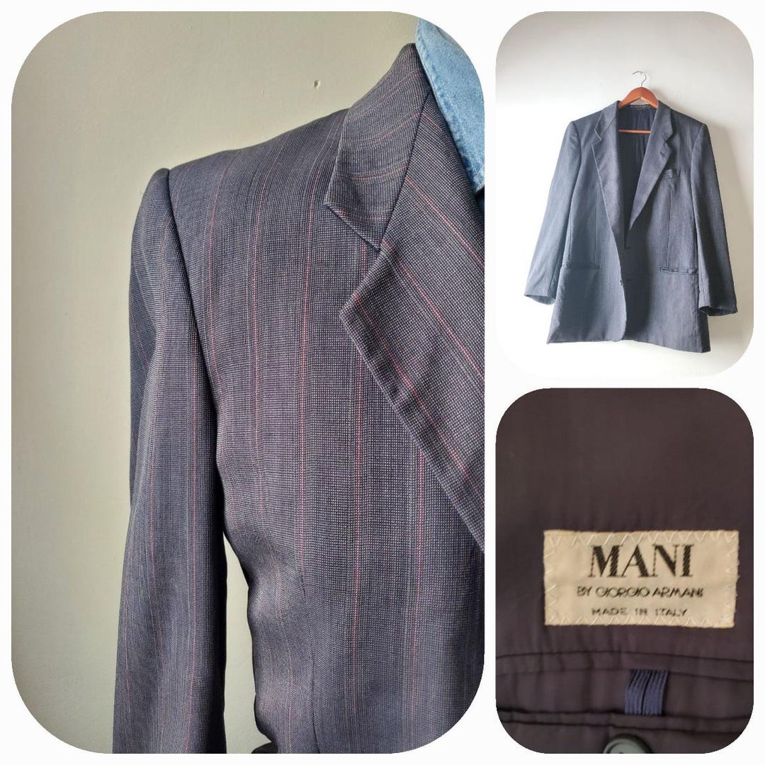 Y2k Mani Giorgio Armani Men's Sports Jacket Diffusion Line 42 Casual ...
