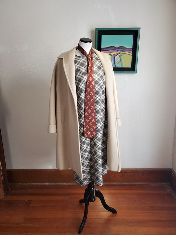 50s Ivory Overcoat / Fashionbilt Ladies Vintage drop … - Gem