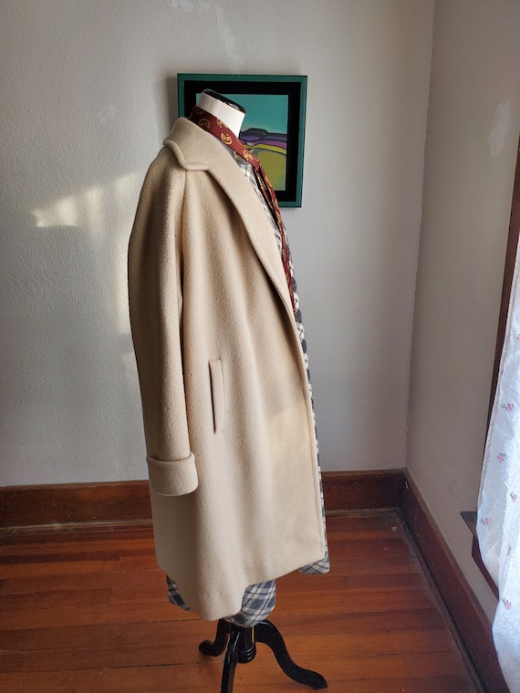50s Ivory Overcoat / Fashionbilt Ladies Vintage drop … - Gem
