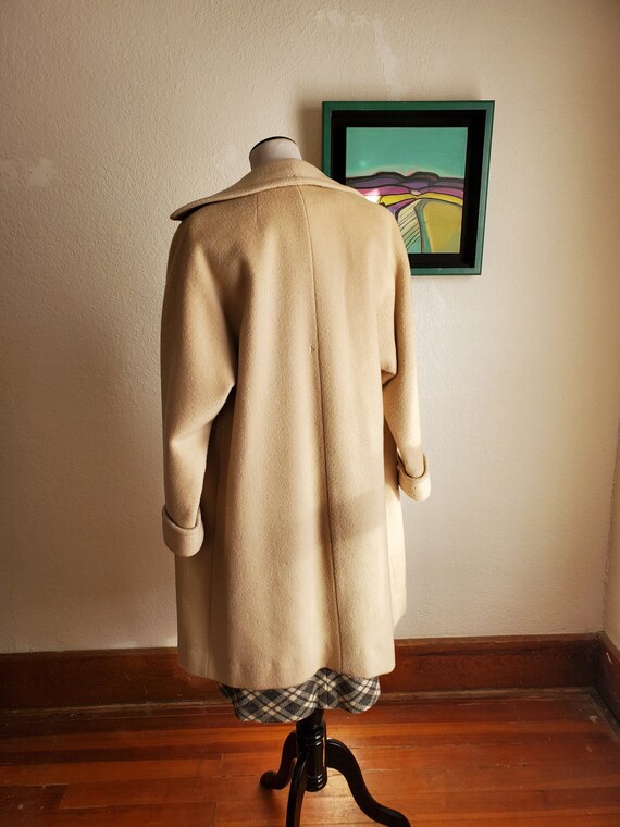 50s Ivory Overcoat / Fashionbilt Ladies Vintage drop … - Gem