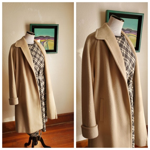 50s Ivory Overcoat / Fashionbilt Ladies Vintage drop … - Gem
