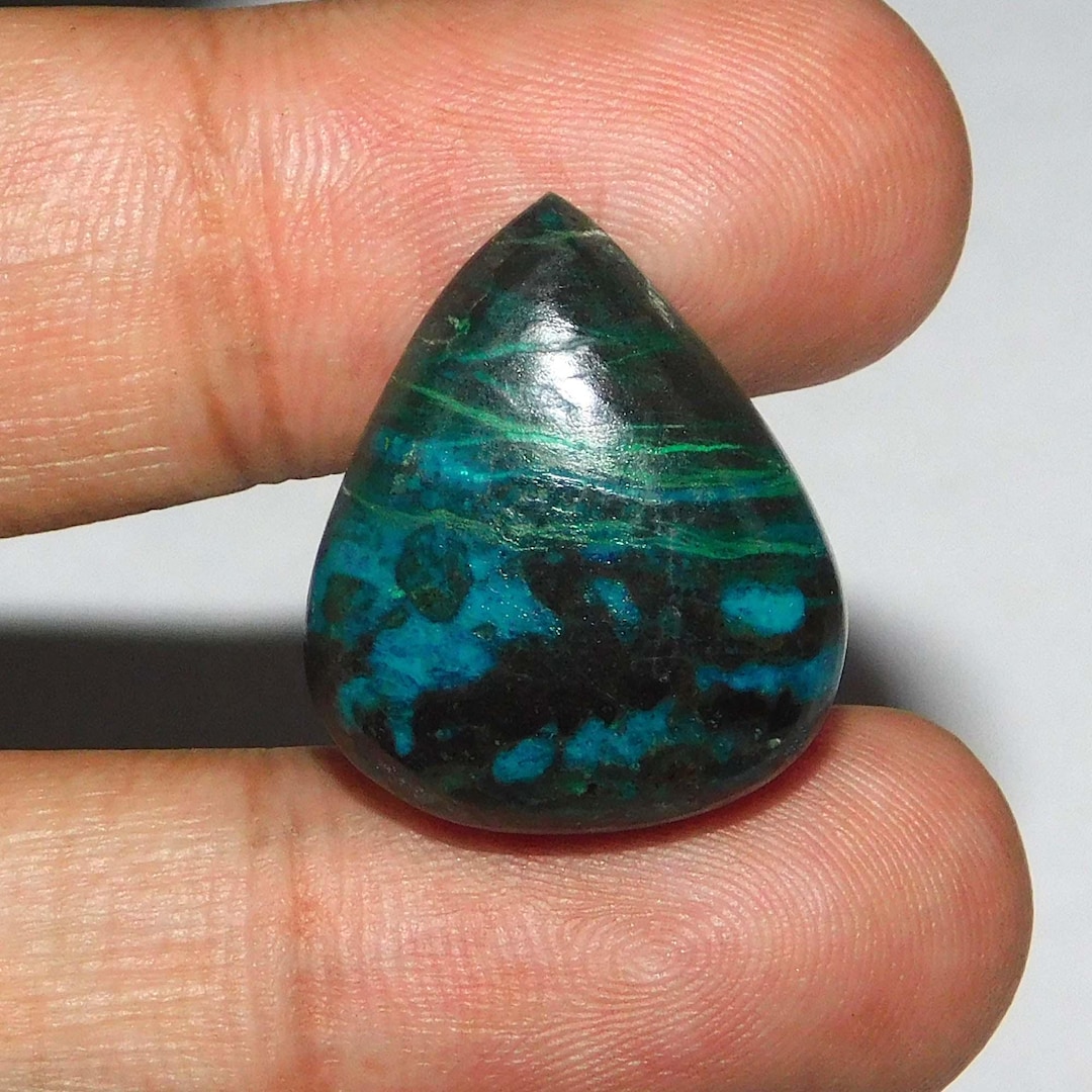 Natural Azurite Chrysocolla Cabochon: Fine Gemstone for Jewelry Making ...