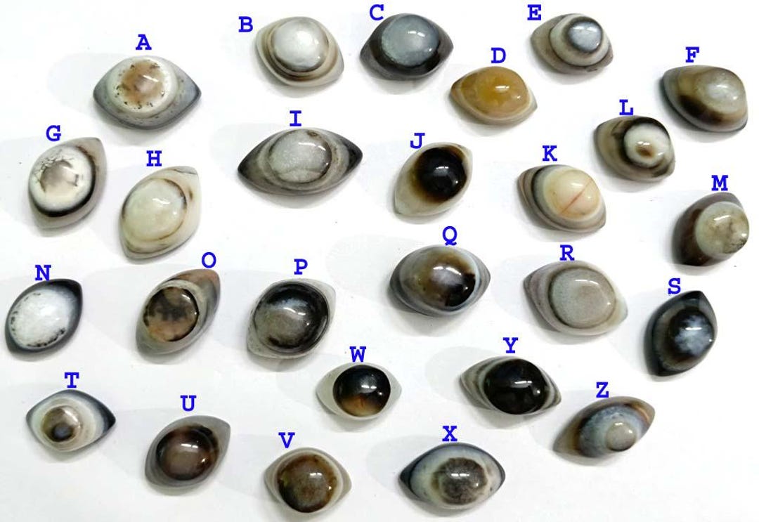 Natural Agate 100% Natural Agate Eye Banded Agate Eyes Cabochons ...