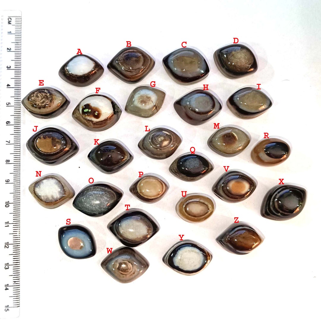 Natural Agate 100% Natural Agate Eye Banded Agate Eyes Cabochons ...