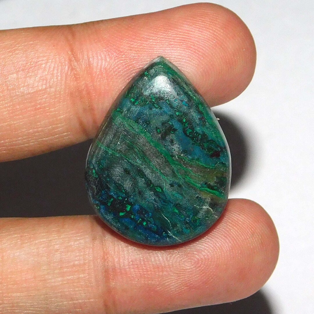 Natural Azurite Chrysocolla Cabochon: Fine Gemstone for Jewelry Making ...