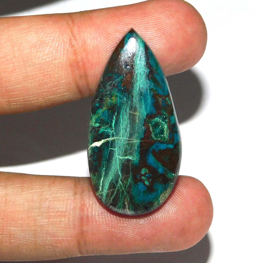 Natural Azurite Chrysocolla Cabochon: Fine Gemstone for Jewelry Making ...