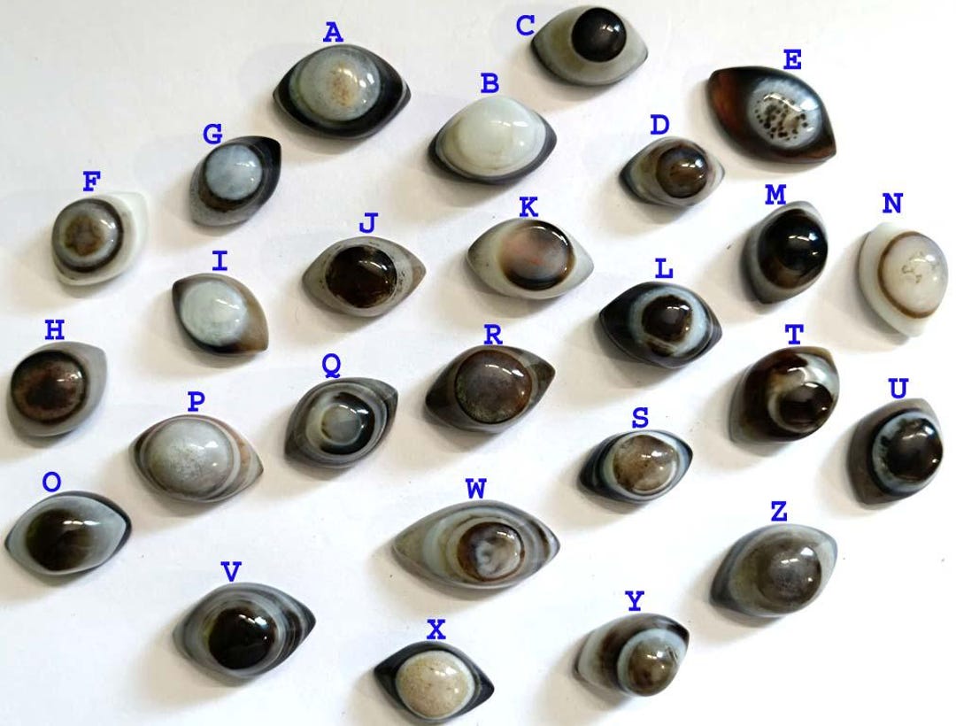 Natural Agate 100% Natural Agate Eye Banded Agate Eyes Cabochons ...