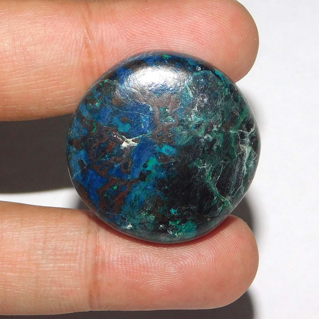Natural Azurite Chrysocolla Cabochon: Fine Gemstone for Jewelry Making ...