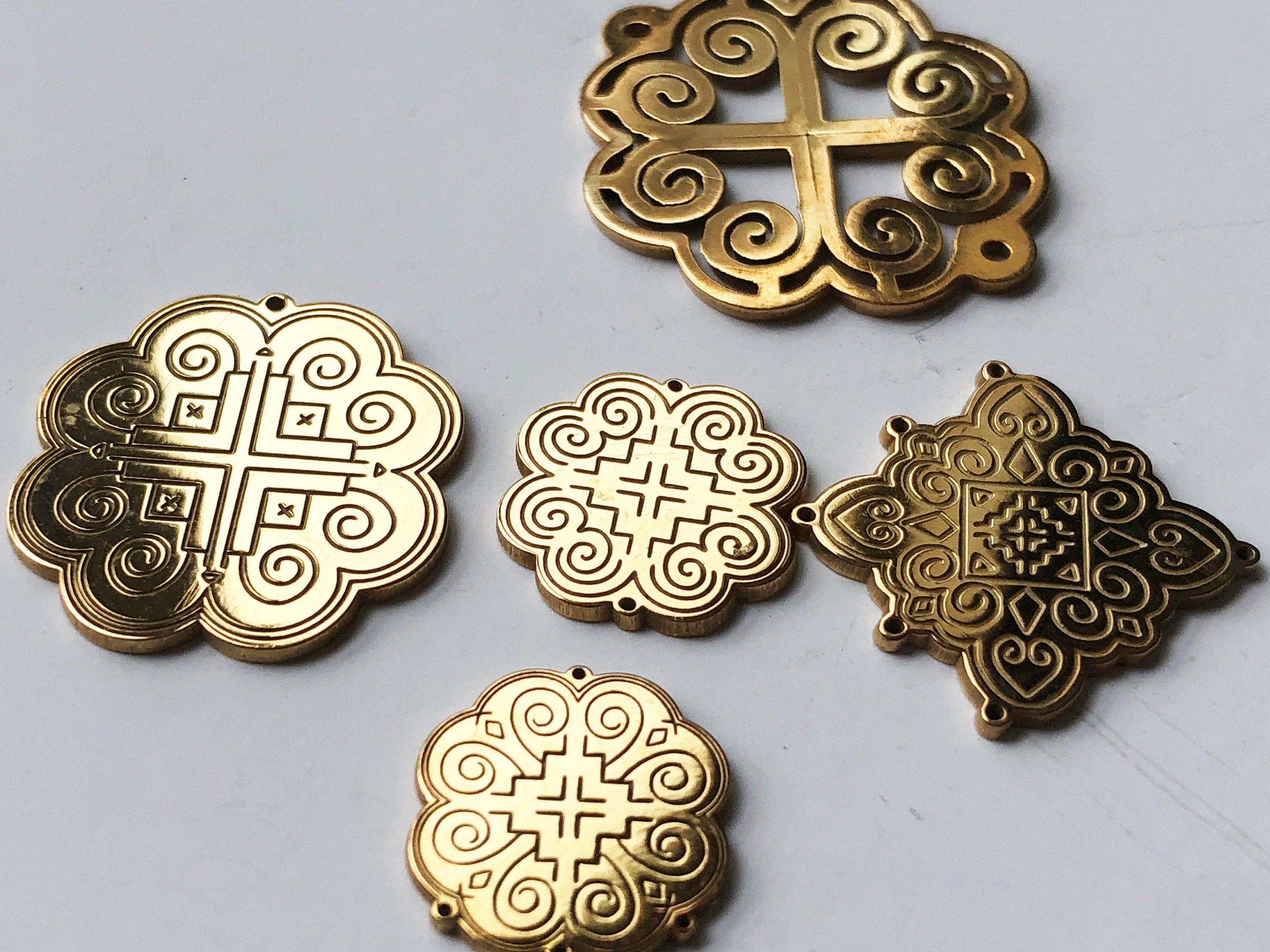 Custom Laser Cut and Engraving 925 Silver and Brass / Copper- Laser Cut ...
