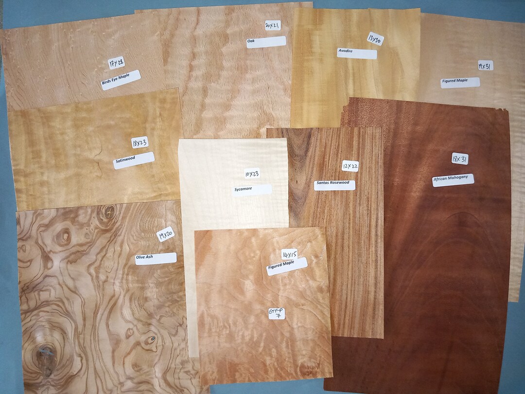 Mixed Figured Pack of Veneers ETFP7 - Etsy