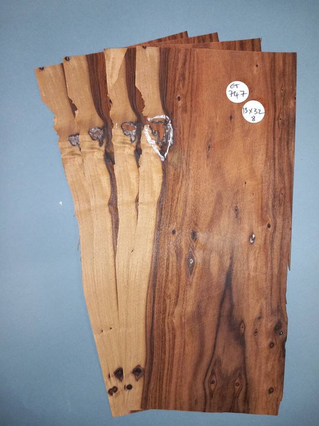 4 Consecutive Sheets of Rio Rosewood Veneer 13x32cm. Et747 - Etsy