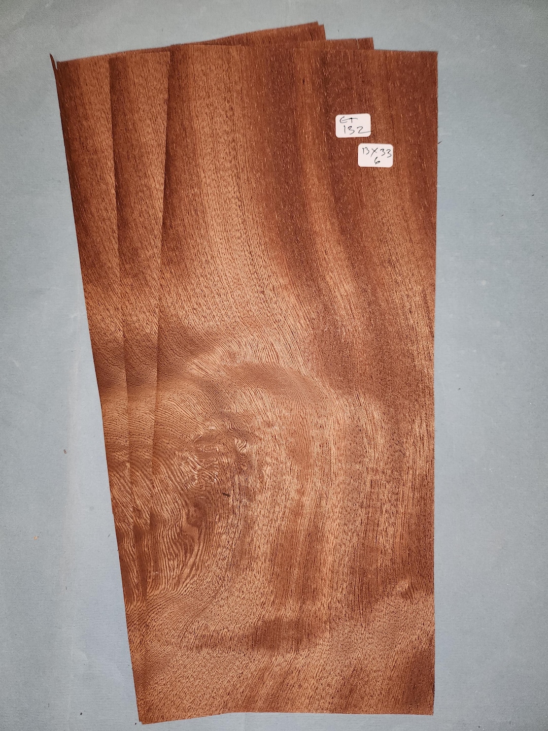 Sapele Veneer - 3 Consecutive Sheets 13x33cm - ET132 - Etsy