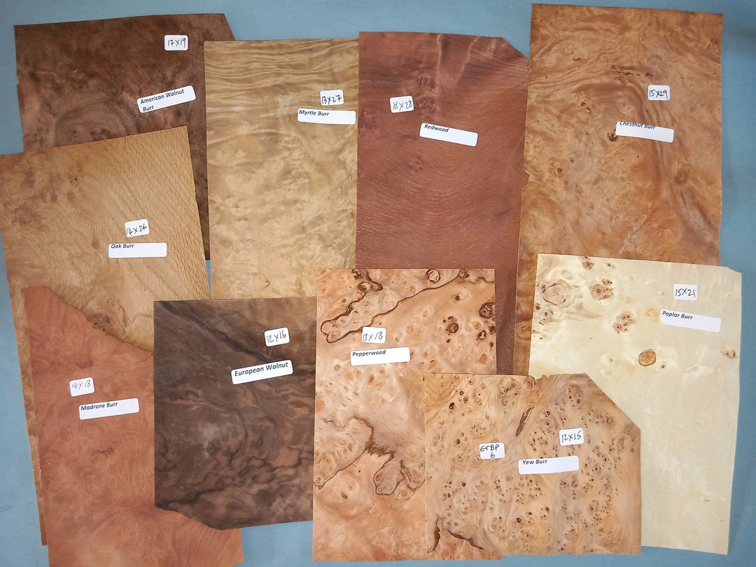 Mixed Burr Pack of Veneers ETBP6 - Etsy